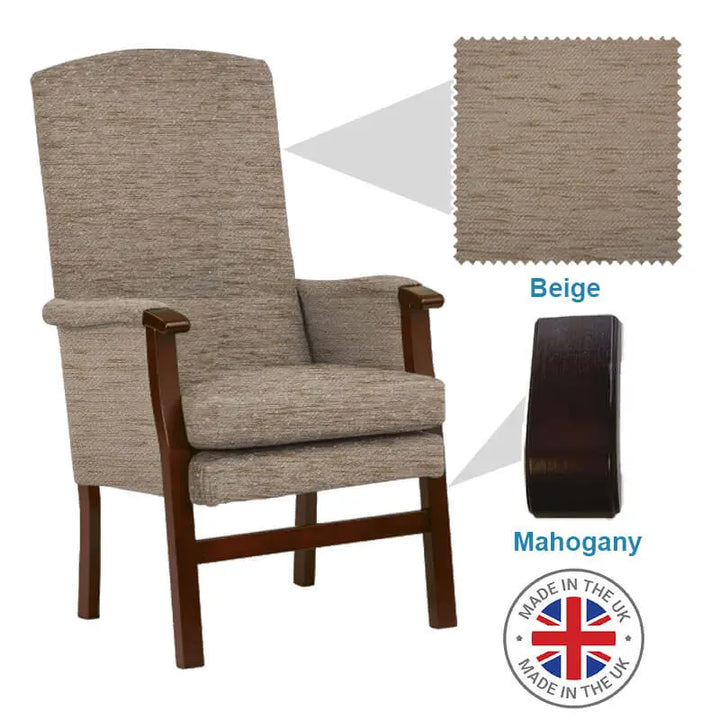 High Seat Orthopaedic Chairs for Elderly | Wingback, Fireside Chairs ...